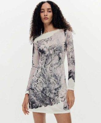 Desigual Robe &agrave; imprim&eacute; fa&ccedil;on collage - Gris