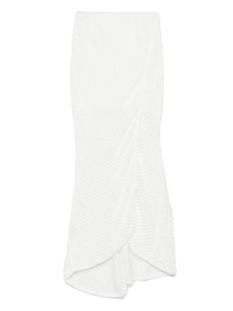 Charo Ruiz Ibiza jupe Eris à coupe longue - Blanc