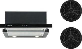 Klarstein Klarstein - Vinea Dunstabzugshaube Umluftset 60cm 610m&sup3;/h Aktivkohlefilter schwarz
