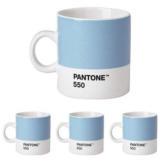 Copenhagen Design Pantone Espressotasse, Porzellan, Light Blue 550, 6.1 x 6.1 x 8.2 cm (Packung mit 4)