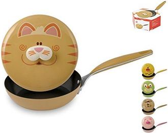 hOme Antihaft-Pfanne mit Deckel f&uuml;r Tiere, Sortiert, 16 cm