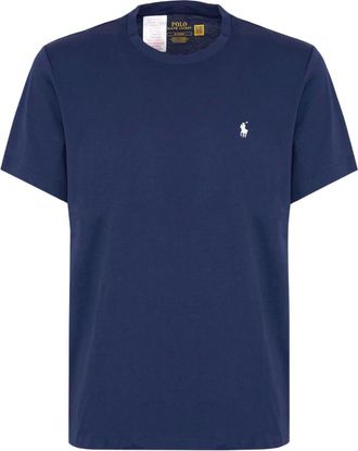 Polo Ralph Lauren Homme, Tops, Bleu, Taille: L T-shirt col rond &agrave; manches courtes