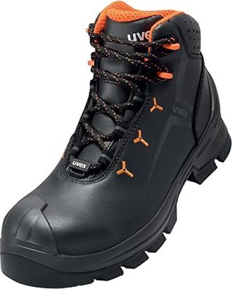 Uvex 2 Vibram Schn&uuml;rstiefel S3, Bottes de s&eacute;curit&eacute; Mixte Adulte, Noir (Schwarz 0), 43 EU