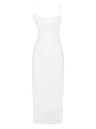 Anouki Midikleid mit Corsage - Wei&szlig;