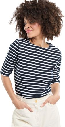 Armor Lux Damen T-Shirt, Blau (bi8 Rich Navy/blanc), 50 EU, Herstellungsgr&ouml;&szlig;e: 8