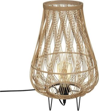 Atmosphera Atmosphera - Lampe tr&eacute;pied &agrave; poser en bambou Daria - Beige - h 44 x d 28 cm - Livraison gratuite