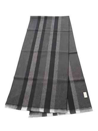 Gucci 2020s gestreifter Schal aus Wolle - Grau