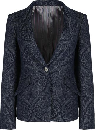 Etro Femme, Vestes, Bleu, Taille: 36 FR Veste Jacquard en Denim