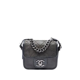 Chanel Pre-owned Vintage Quilted Crossbody Bag - Femme - Pre-owned - Gris - Taille: ONE Size