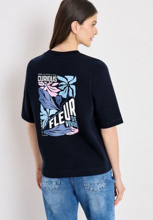 Cecil Sweater Kurzarmsweater mit gro&szlig;em R&uuml;ckenprint