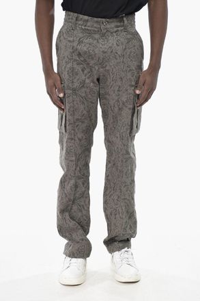 Versace Cargo-Hose aus Denim mit Moivo-Jaquard Versace