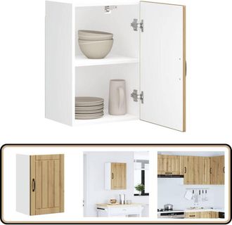 vidaXL Küchen-Hängeschrank Lucca Artisan-Eiche Holzwerkstoff - Vidaxl