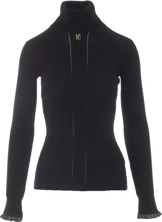 Elisabetta Franchi Pull Col Roul&eacute; - Noir