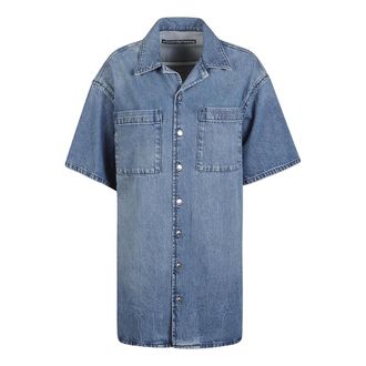 Alexander Wang Boxy Denim Hemdblusenkleid - - Blouses & Shirts - Damen - Blau - S