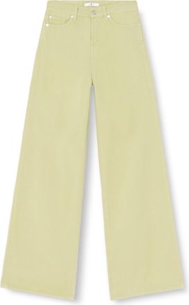 7 For All Mankind Womens Lotta Linen Pants, Green, 46