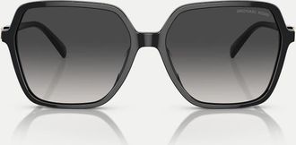 Michael Kors Jasper eckige Sonnenbrille mit grauen Gl&auml;sern in Schwarz
