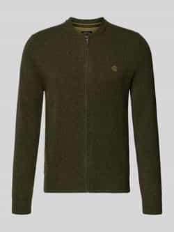 Mc Neal Regular Fit Strickjacke aus reiner Wolle mit Logo-Stickerei