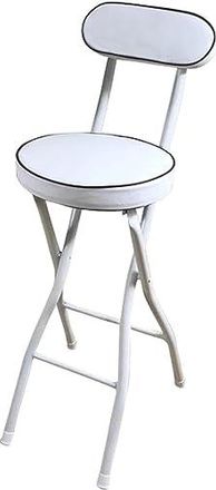 Generic Tabouret de bar pliable avec soutien dorsal, assise rembourr&eacute;e et repose-pieds pour plus de confort, id&eacute;al pour la maison et lext&eacute;rieur