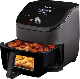 Instant Pot Instant Vortex Plus mit ClearCook - 5.7L Digitale Heißluftfritteuse, Schwarz, 6-in-1 Smart-Programme - Frittieren, Backen, Braten, Grillen, Dehydriere
