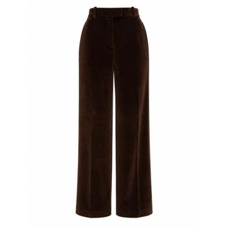 Circolo 1901 Pantalon droit taille haute - Femme - Pantalons - Brun - Taille: 40 FR