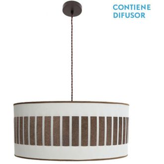 Fabrilamp Ivanna h&auml;ngeleuchte 3xe27 braun/wei&szlig;-oxid regx60x60 cm
