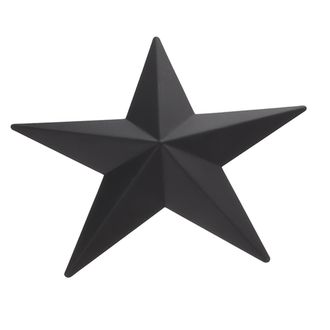 FOMIYES Verzinkter Gro&szlig;er Schwarzer Bauernstern aus Eisen 3D Metallwanddeko Rustikale Scheunenstern Dekoration f&uuml;r Badezimmer und Wohnzimmer