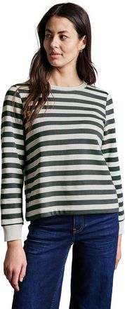 Street One Damen A303183 Gestreifter Sweater, Marshy Green, 44 EU