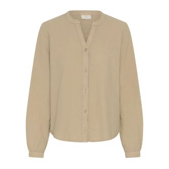 Kaffe Kanaya Shirt - Femme - Blouses et Chemises - Beige - Taille: 44 FR
