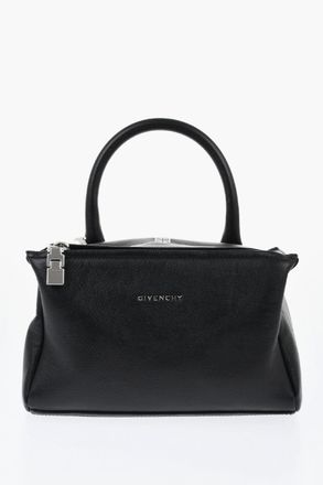 Givenchy Hammered Leather Shoulder Bag PANDORA with Silver-Effect Logo Givenchy
