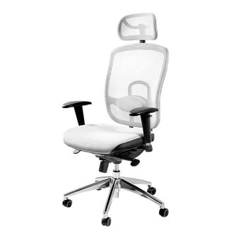 Selsey Berg - Schreibtischstuhl mit vielen Einstellm&ouml;glichkeiten (Wei&szlig;)