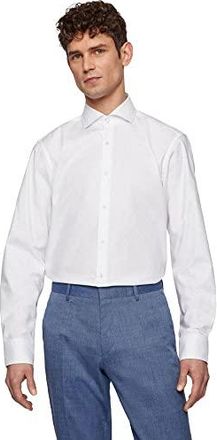 BOSS Hommes H-JOE-spread-C1-222 Chemise Regular Fit en Twill de Coton Stretch Facile à Repasser