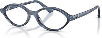 Ray-Ban Romy Optics Bio-based Havana Blau Fassung Klar Glas Polarisiert 52-16