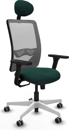 Piqueras y Crespo Administratorstuhl Zulema mit 3D-Armen, h&ouml;henverstellbarer Lendenwirbelst&uuml;tze und festem Kopfteil, ausgestattet mit 3-fach verstellbarer R&uuml;ckenlehne u