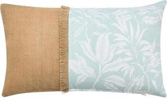 Douceur d'Intérieur Kissen mit abnehmbarem Bezug, 30 x 50 cm, Baumwolle/Polyester, Bedruckt mit Jute, blau