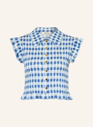 Sandro Sandro Blusenshirt Mit R&uuml;schen blau