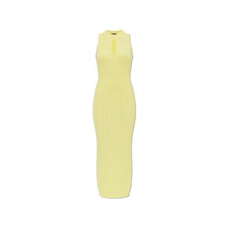 Balmain Femme, Robes, Jaune, Taille: 36 FR Ribbed Dress