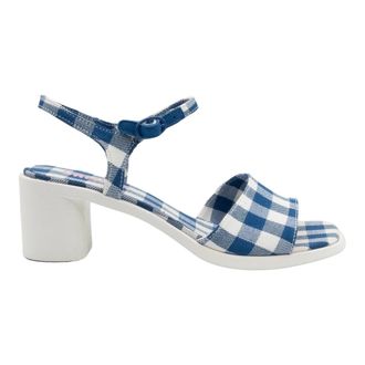 Camper Blaue und wei&szlig;e karierte Damensandalen - - Shoes - Damen - Blau - 39 EU