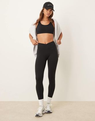 Tala Day Flex - Wickelleggings in Schwarz mit hohem Bund