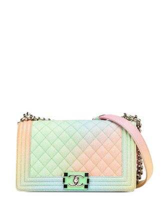 Chanel sac à bandoulière matelassé Boy Flap médium (2016-2017) - Multicolore