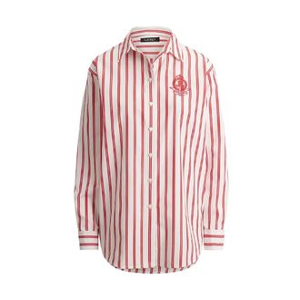 Ralph Lauren Gestreiftes besticktes Hemd - - Blouses & Shirts - Damen - Rot - S