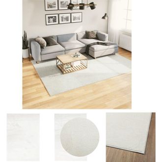 vidaXL The Living Store Teppich OVIEDO Kurzflor Creme 200x280 cm - Teppiche