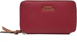 Tommy Hilfiger Geldb&ouml;rse Tommy Hilfiger Th Leather Med Za Wallet AW0AW18939 Rot