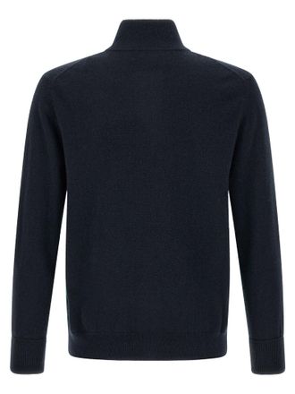 Ballantyne Diamond Intarsia Cardigan - Navy