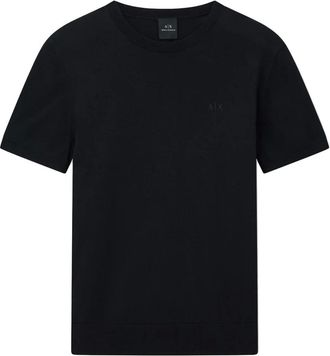 A|X Armani Exchange Homme, Tops, Noir, Taille: XL T-shirt en maille de coton