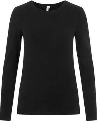 Pieces Pcsirene Ls Tee Noos, T-Shirt À Manches Longues Femme, Noir (Black Black), 34 (Taille Fabricant: X-Small)