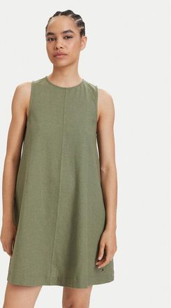 Tommy Jeans Sommerkleid DW0DW22343 Gr&uuml;n A-Line Fit