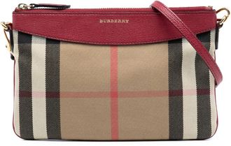 Burberry Hobo Bags - Mega Check Canvas Derby Peyton Crossbody - Gr. unisize - in Braun - f&uuml;r Damen