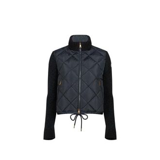 Moncler Cardigan matelass&eacute; &agrave; col et manches textur&eacute;s