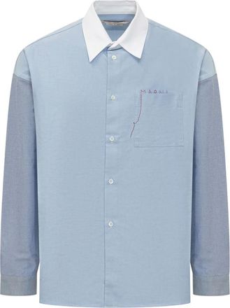 Marni Homme, Chemises, Bleu, Taille: XL Camicia