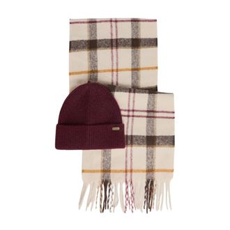 Barbour Ensemble cadeau bonnet et &eacute;charpe Olivia - Femme - Accessoires - Beige - Taille: ONE Size